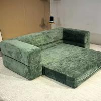 China Modern High Density Reclining Leisure Convertible Modular Sofa Bed Eco-Friendly Tufted Back Folding Compressed Design for sale