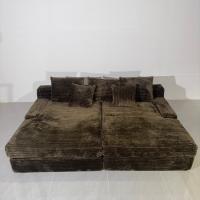 China Custom Modular Sectional Sofa Bed Corduroy Fabric 35D Sponge Vacuum Compressed for Home for sale