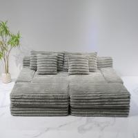 China OEM Custom Vacuum Compressed Sofa Bed Velvet 35D Sponge Modular for Apartment Hotel Villa for sale