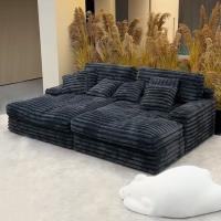China OEM Custom Vacuum Compressed Sofa Bed Velvet 35D Sponge Modular for Apartment Hotel Villa for sale