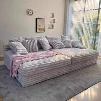 China OEM Custom Vacuum Compressed Sofa Bed Velvet 35D Sponge Modular for Apartment Hotel Villa for sale