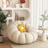 China Modern Pumpkin Bean Bag Sofa Chair Comfortable Single Seat for Small Apartment Balcony Bedroom Use for sale