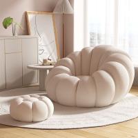 China Modern Pumpkin Bean Bag Sofa Chair Comfortable Single Seat for Small Apartment Balcony Bedroom Use for sale