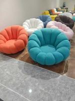 China Modern Pumpkin Bean Bag Sofa Chair Comfortable Single Seat for Small Apartment Balcony Bedroom Use for sale