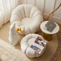 China Modern Pumpkin-Shaped Tufted Beanbag Reclining Small Sofa 80cm Wide for Living Room Bedroom for sale