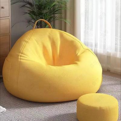 China Modern Fabric Bean Bag Sofa Single Reclining Seat with Foot Pedal for Adults Children Living Room 80cm for sale