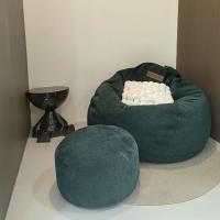 China Modern Fabric Bean Bag Sofa Single Reclining Seat with Foot Pedal for Adults Children Living Room 80cm for sale