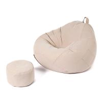 China Modern Fabric Bean Bag Sofa Single Reclining Seat with Foot Pedal for Adults Children Living Room 80cm for sale