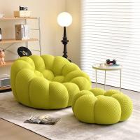 China Modern Single Sofa Chair Ottoman Bubble Football Style Breathable Mesh Recliner 110cm for Living Room for sale