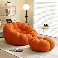 China Modern Single Sofa Chair Ottoman Bubble Football Style Breathable Mesh Recliner 110cm for Living Room for sale