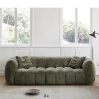 China Custom Retro Straight Comfortable Sponge Corner Modular Sofa Living Room Cloud Couch Compressed Sofa for Villa Apartment for sale