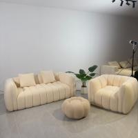 China Custom Retro Straight Comfortable Sponge Corner Modular Sofa Living Room Cloud Couch Compressed Sofa for Villa Apartment for sale