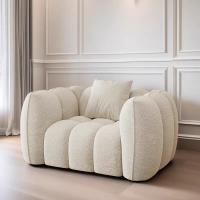 China OEM Single Seat Square Upholstered Full Sponge Leisure Fabric Reclining Lounge Sofa Chair Compressed Sofa for Bedroom Living for sale
