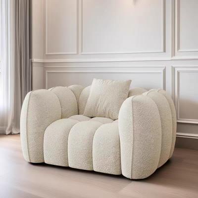 China OEM Single Seat Square Upholstered Full Sponge Leisure Fabric Reclining Lounge Sofa Chair Compressed Sofa for Bedroom Living for sale