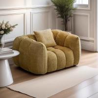 China OEM Single Seat Square Upholstered Full Sponge Leisure Fabric Reclining Lounge Sofa Chair Compressed Sofa for Bedroom Living for sale