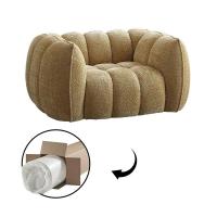 China OEM Single Seat Square Upholstered Full Sponge Leisure Fabric Reclining Lounge Sofa Chair Compressed Sofa for Bedroom Living for sale