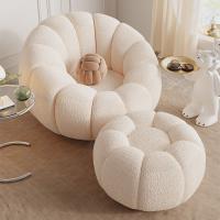 China Modern Upholstered Reclining Compressed Sofa with Footrest 35D Sponge Fabric for Villa Living Room for sale