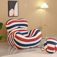 China Custom Italian Style Single Seat Designer Corner Sofa Chair with 35D Sponge Fabric for Living Room for sale