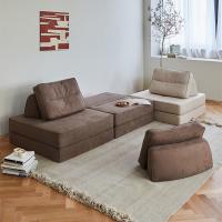 China Vacuum Packing Compressed Sofa Tofu Block Module Fabric Foldable Couch 35D Sponge for Living Room for sale