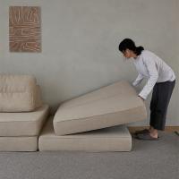 China Vacuum Packing Compressed Sofa Tofu Block Module Fabric Foldable Couch 35D Sponge for Living Room for sale