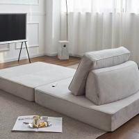 China Vacuum Packing Compressed Sofa Tofu Block Module Fabric Foldable Couch 35D Sponge for Living Room for sale