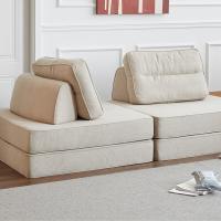China Vacuum Packing Compressed Sofa Tofu Block Module Fabric Foldable Couch 35D Sponge for Living Room for sale