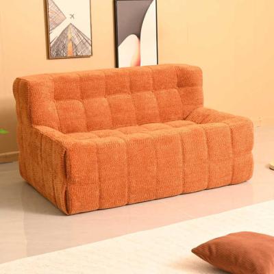 China Custom Modular Waffle Weave Loveseat Sofa 35D Sponge Eco-Friendly Fabric Couch for Villa Living Room for sale