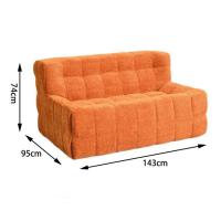 China Custom Modular Waffle Weave Loveseat Sofa 35D Sponge Eco-Friendly Fabric Couch for Villa Living Room for sale