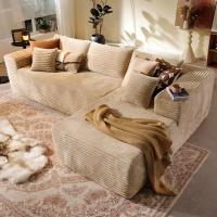 China Corduroy Modular Sectional Sofa Set L Shaped Couch High Density Sponge Vacuum Compressed for Living Room for sale