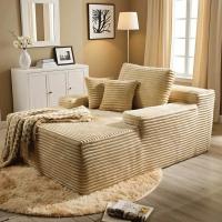 China Corduroy Modular Sectional Sofa Set L Shaped Couch High Density Sponge Vacuum Compressed for Living Room for sale