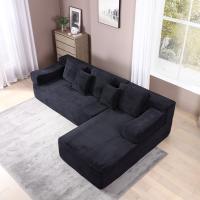 China Italian High Density Sponge Compressed L-Shaped Modular Sectional Sofa Upholstered Living Room Apartment for sale
