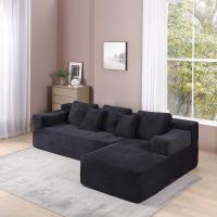 China Italian High Density Sponge Compressed L-Shaped Modular Sectional Sofa Upholstered Living Room Apartment for sale
