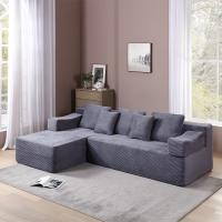 China Italian High Density Sponge Compressed L-Shaped Modular Sectional Sofa Upholstered Living Room Apartment for sale