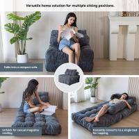 China Single Seat Foldable Sofa Bed Convertible Sleeper Chair Corduroy Sponge 80cm Width Modern Living Room Floor Sofa for sale
