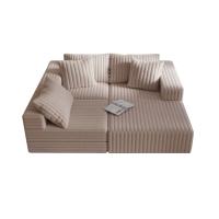 China Modular Compressed Reclining L-Shaped Sectional Sofa Bed with High-Density Sponge Foldable Design for Living Room for sale