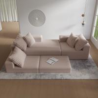 China Modular Compressed Reclining L-Shaped Sectional Sofa Bed with High-Density Sponge Foldable Design for Living Room for sale