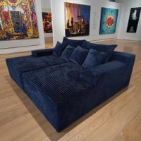China Modular Corduroy Sofa Bed 35D Sponge Plush Vacuum-Packed Compressed Frameless Couch for Apartment Villa for sale