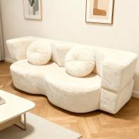 China Vacuum Packed Fabric Compressed Sofa Bed 2-in-1 Convertible Foldable Modern Villa Sofa for Hotel Reception 35D Sponge for sale