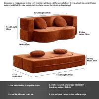 China Customized Multifunctional Compressed Sofa Bed Fabric Sectional with Sponge Filling for Living Room for sale