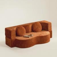 China Customized Multifunctional Compressed Sofa Bed Fabric Sectional with Sponge Filling for Living Room for sale
