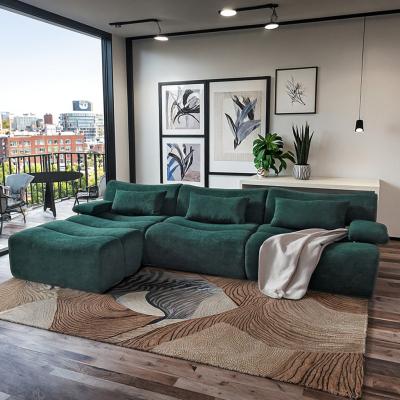 China Customized Modular L-Shape Sectional Sofa Set Fabric Sponge Filling for Living Room 7-30 Days Delivery for sale