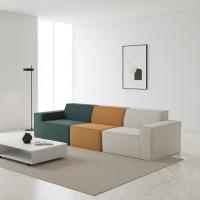 China Multi-Functional Customized Couch Fabric Sets Comfortable Compressed Sofa with Sponge Filling Convertible for Living Room Use for sale