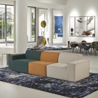 China Multi-Functional Customized Couch Fabric Sets Comfortable Compressed Sofa with Sponge Filling Convertible for Living Room Use for sale
