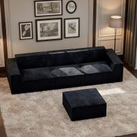 China Multi-Functional Customized Couch Fabric Sets Comfortable Compressed Sofa with Sponge Filling Convertible for Living Room Use for sale