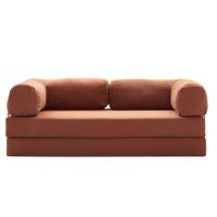 China Modern Compression Sofa Set Removable Fabric 35D Sponge Filled Stainless Steel Legs Living Room Sofa Bed for sale
