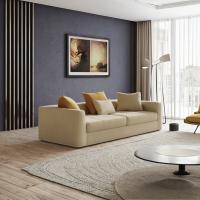 China Modern White Modular Sectional Sofa Set Rebonded Foam Fabric for Hotel Villa Living Room for sale