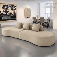 China Modern Curved Semi-Circle Living Room Sofa Set with Memory Foam Vacuum Compressed Fabric Couch for sale