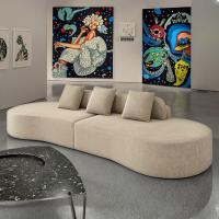 China Modern Curved Semi-Circle Living Room Sofa Set with Memory Foam Vacuum Compressed Fabric Couch for sale