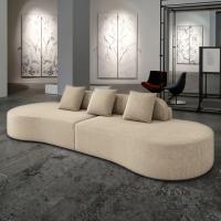 China Modern Curved Semi-Circle Living Room Sofa Set with Memory Foam Vacuum Compressed Fabric Couch for sale