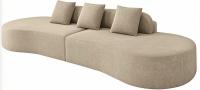 China Modern Curved Semi-Circle Living Room Sofa Set with Memory Foam Vacuum Compressed Fabric Couch for sale